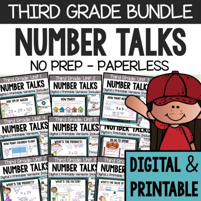 Third Grade Number Talks - (Digital and Printable) Yearlong Program