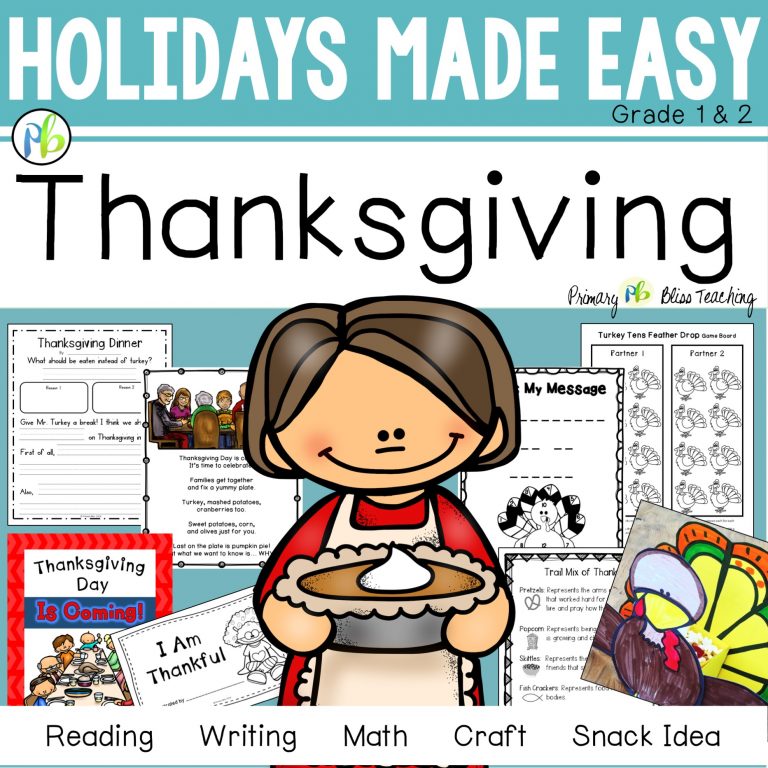 Thanksgiving : Holidays Made Easy (Grades 1 & 2) Reading, Writing, Math ...
