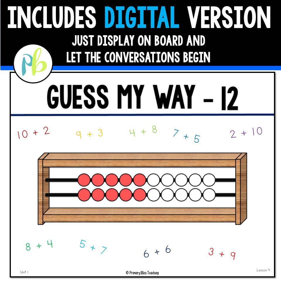 Second Grade Number Talks (DIGITAL and Printable) - Yearlong Program