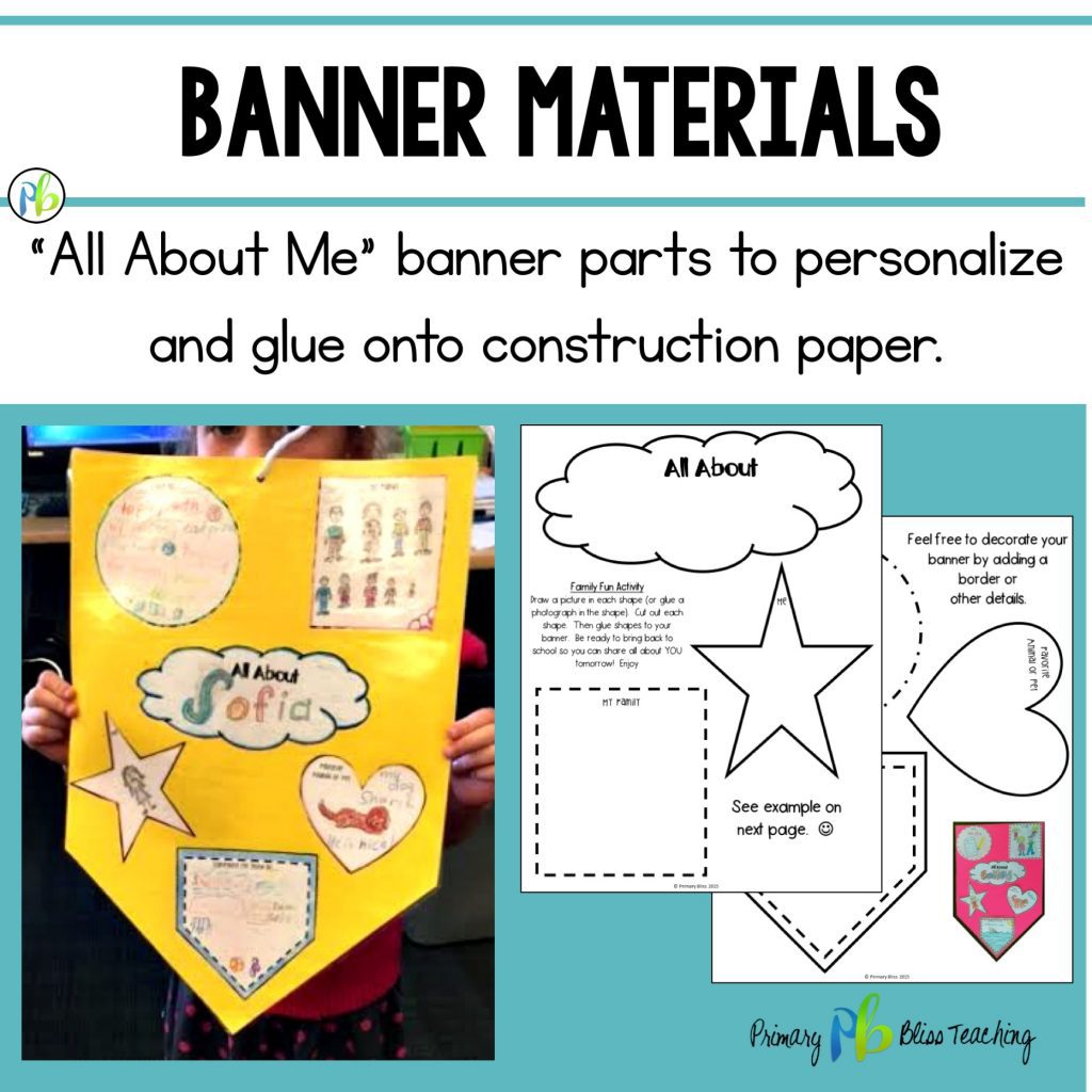 Back To School - Welcome Bag And Banner Project For The First Day Of School