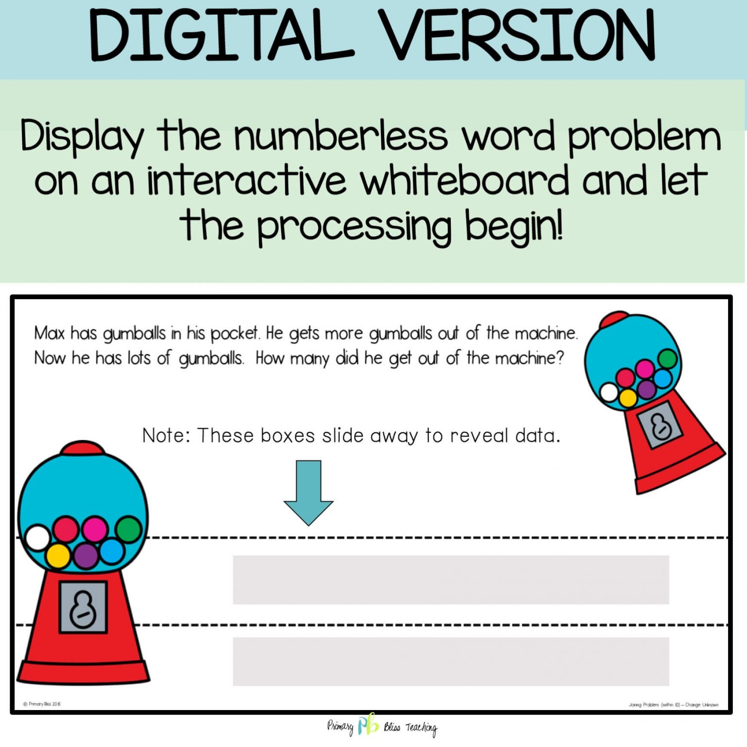 Numberless & Numbered Word Problems (story problems within 20)