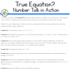 Number Talks - Meaning of Equal Standard Focus (DIGITAL and Printable)