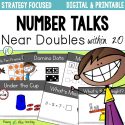 Number Talks - Near Doubles Strategy Focus within 20 (Digital & Printable)