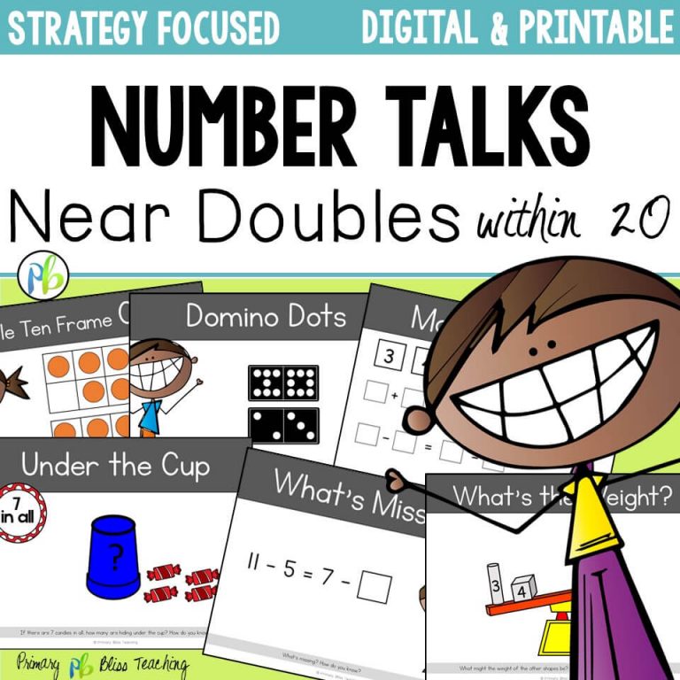 Number Talks - Near Doubles Strategy Focus within 20 (Digital & Printable)