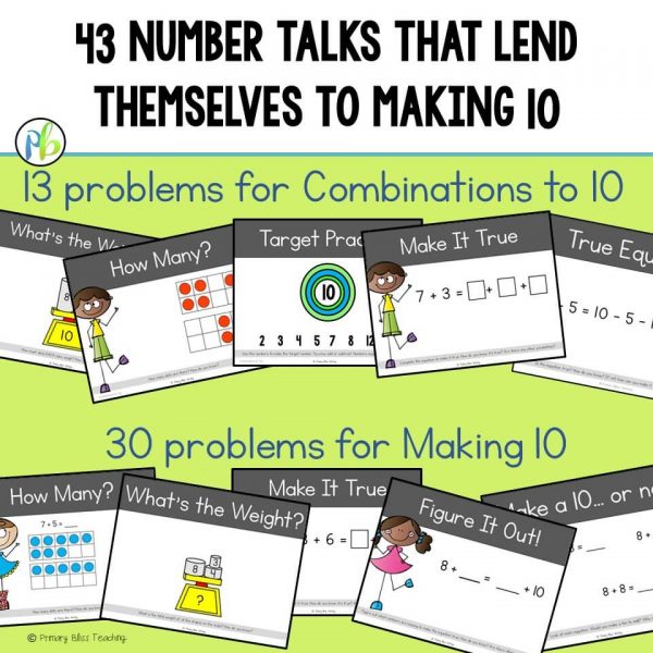 Number Talks - Making Ten Strategy Focus within 20 (Digital & Printable)