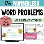 Numberless & Numbered Word Problems (story problems within 20)