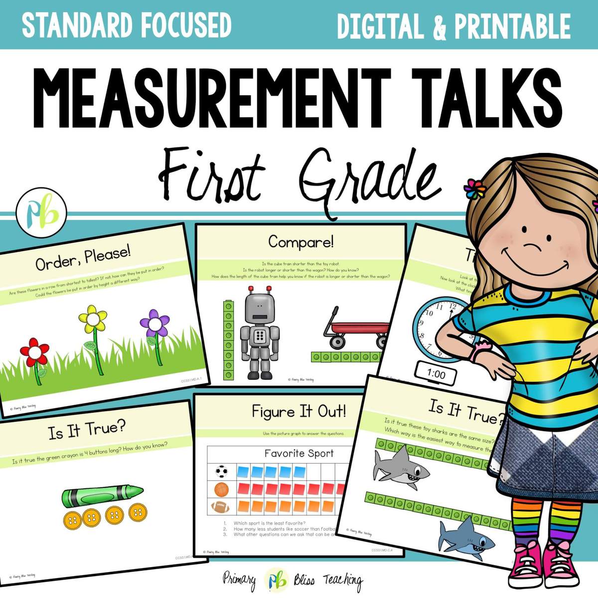 FIRST GRADE MEASUREMENT NUMBER TALKS Primary Bliss Teaching