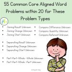 FIRST GRADE WORD PROBLEM NUMBER TALKS for Addition and Subtraction ...