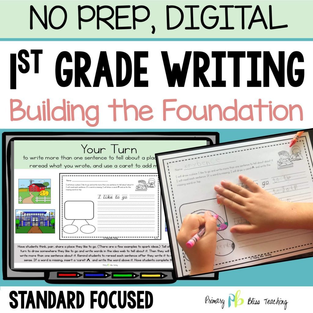 First Grade Structured Explicit Beginning of Year Writing Curriculum ...