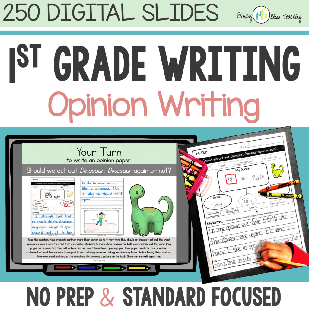 First Grade OPINION WRITING Unit - Primary Bliss Teaching