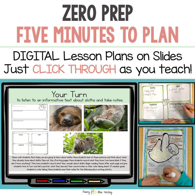First Grade INFORMATIVE WRITING Unit DIGITAL - Primary Bliss Teaching