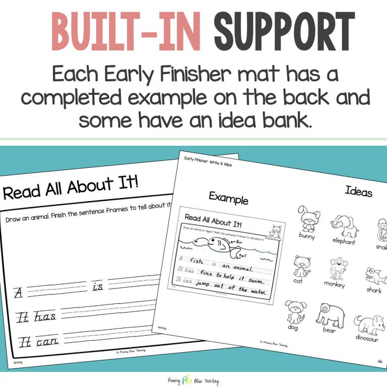 Early Finisher Activities - First Grade WRITING Write and Wipe Boards ...