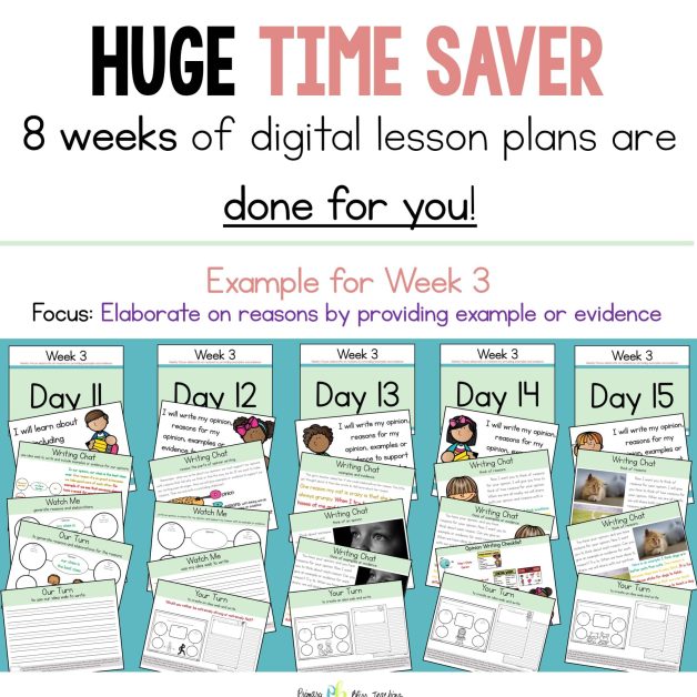 SECOND GRADE EXPLICIT OPINION WRITING CURRICULUM with WRITING PROMPTS ...